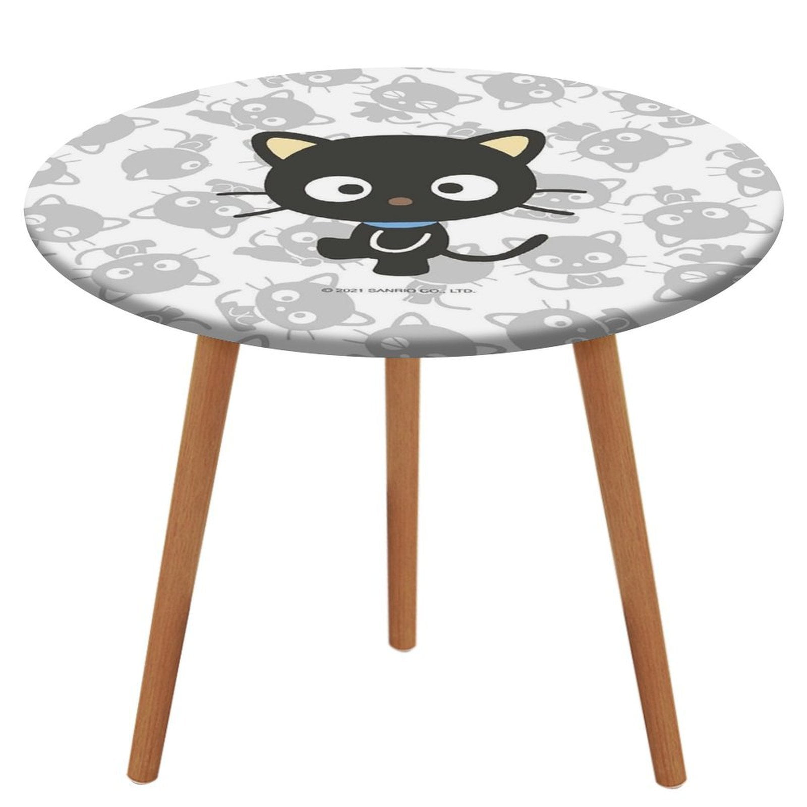 Chococat Round Fitted Tablecloth with Elastic Edge,Water-Resistant ...