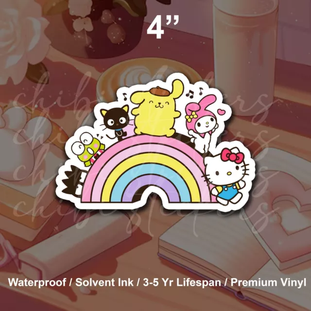 Chococat Sanrio Hello Kitty My Melody Pom Pom Purin Vinyl Sticker ...
