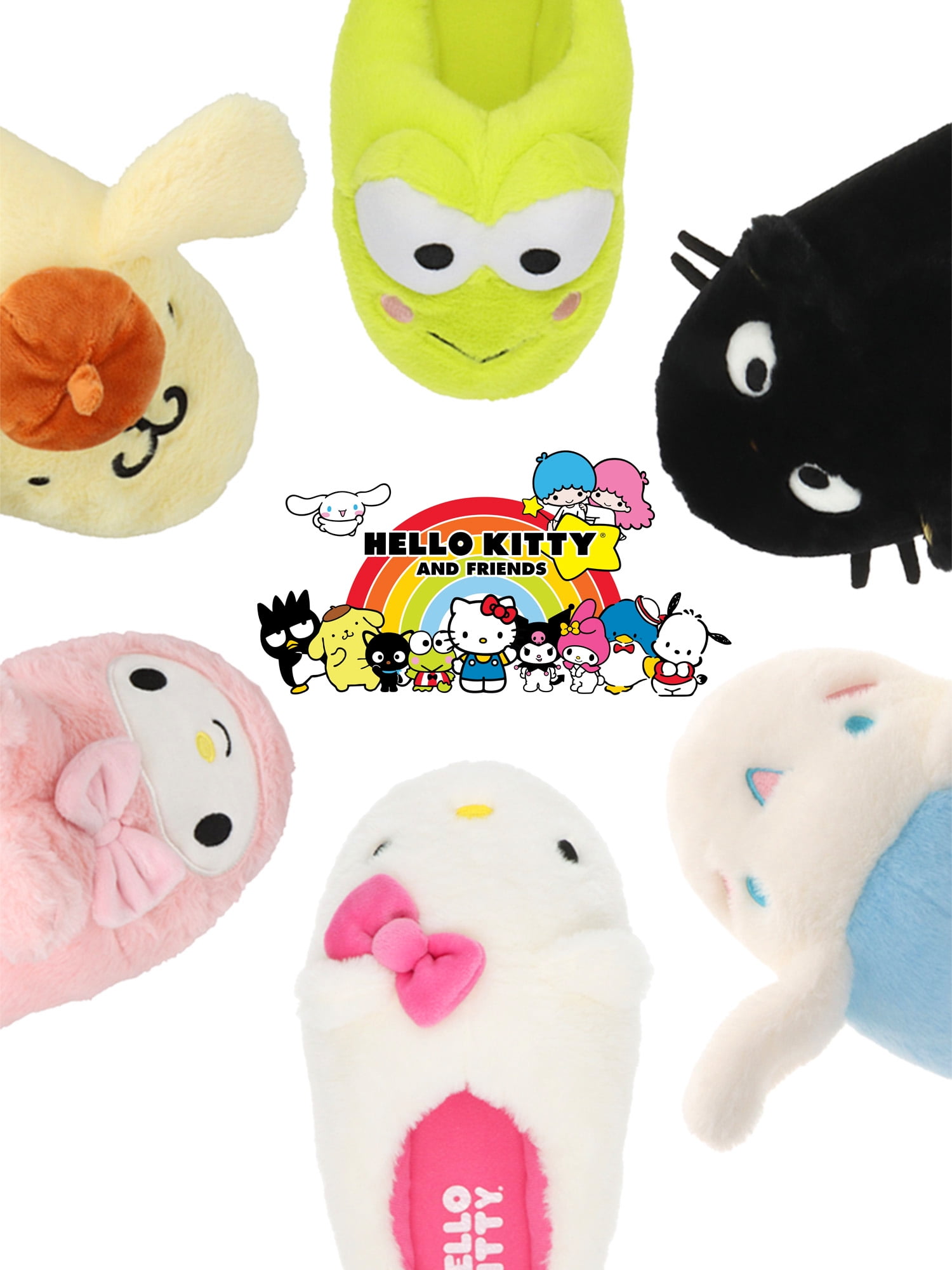 Hello Kitty & Friends Girls and Women’s Character Plush Slippers ...