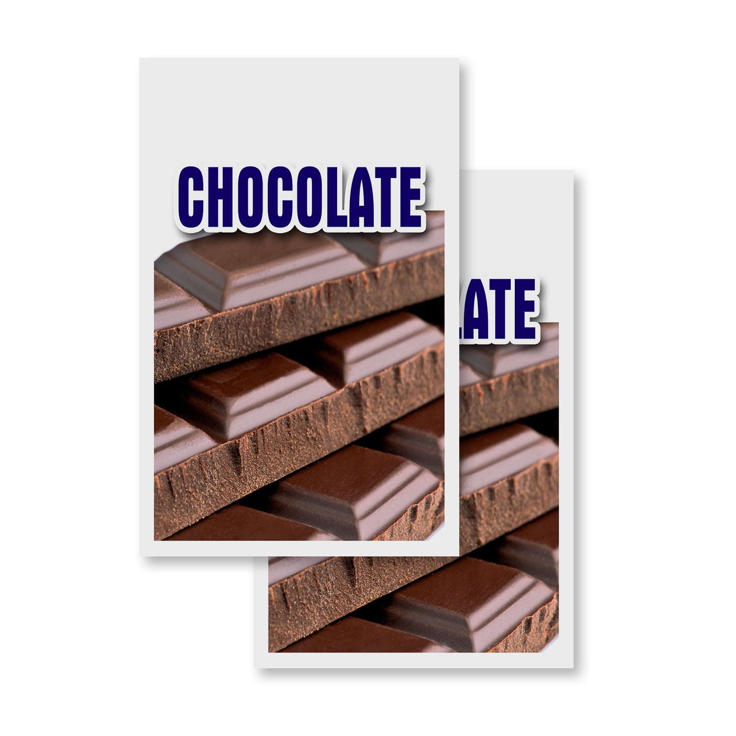 Chocolate (2-PACK) 24" x 36" Vinyl Decals | Sign Insert Peel & Stick ...