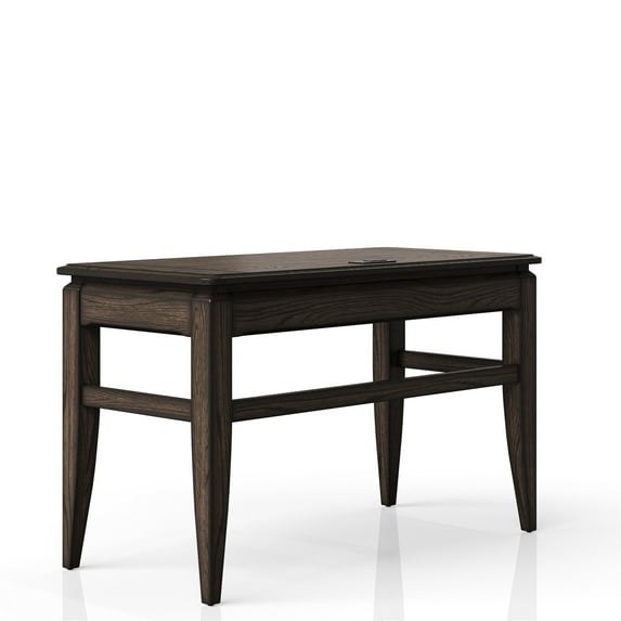 Chocolate 50" Wide Writing Desk | Storage Drawer and Power - Ready ...