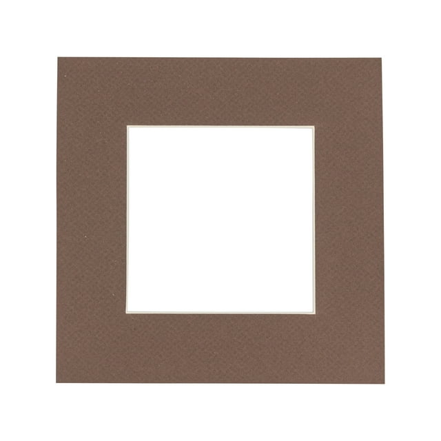 Chocolate Acid Free 12x12 Picture Frame Mats with White Core Bevel Cut ...
