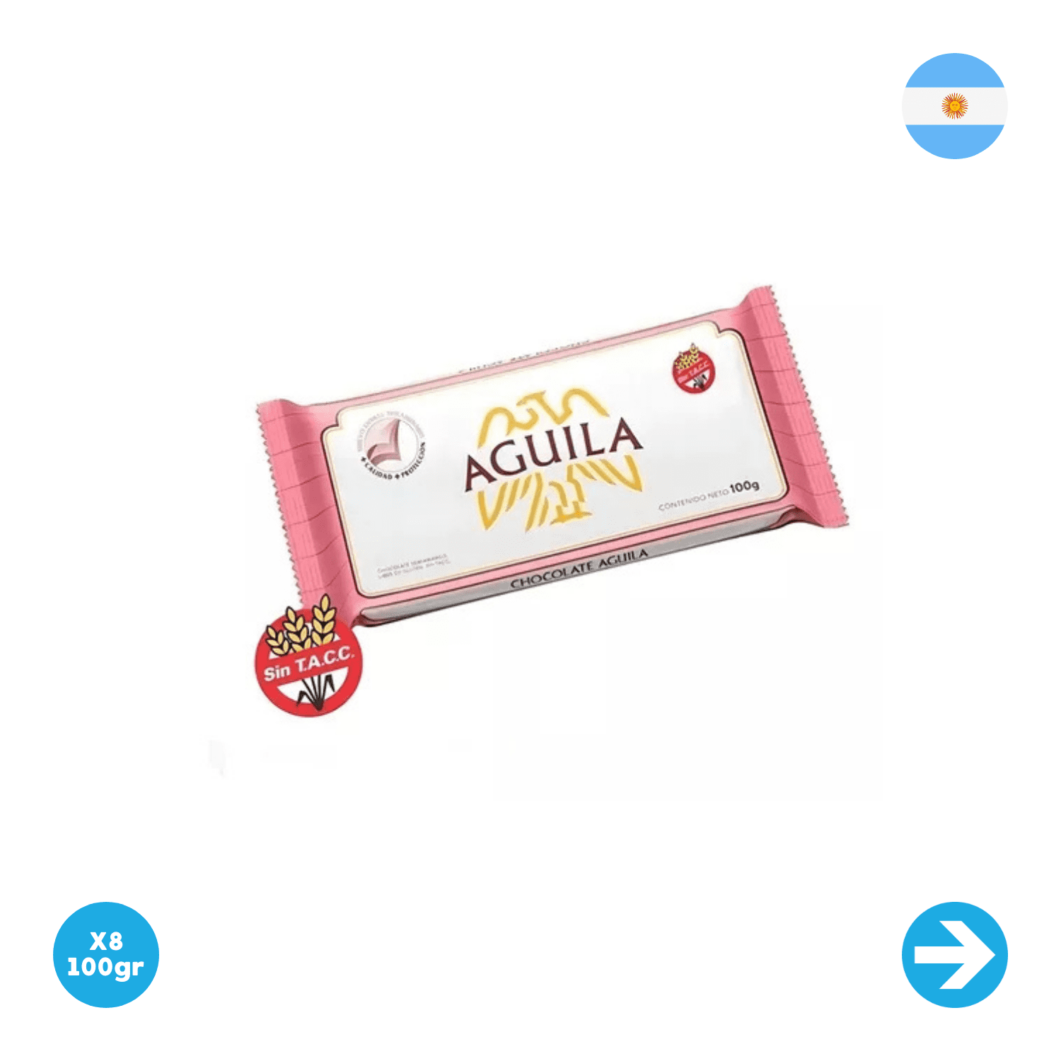 Chocolate Aguila Clasico 100Gr X 8 Units - Walmart.com