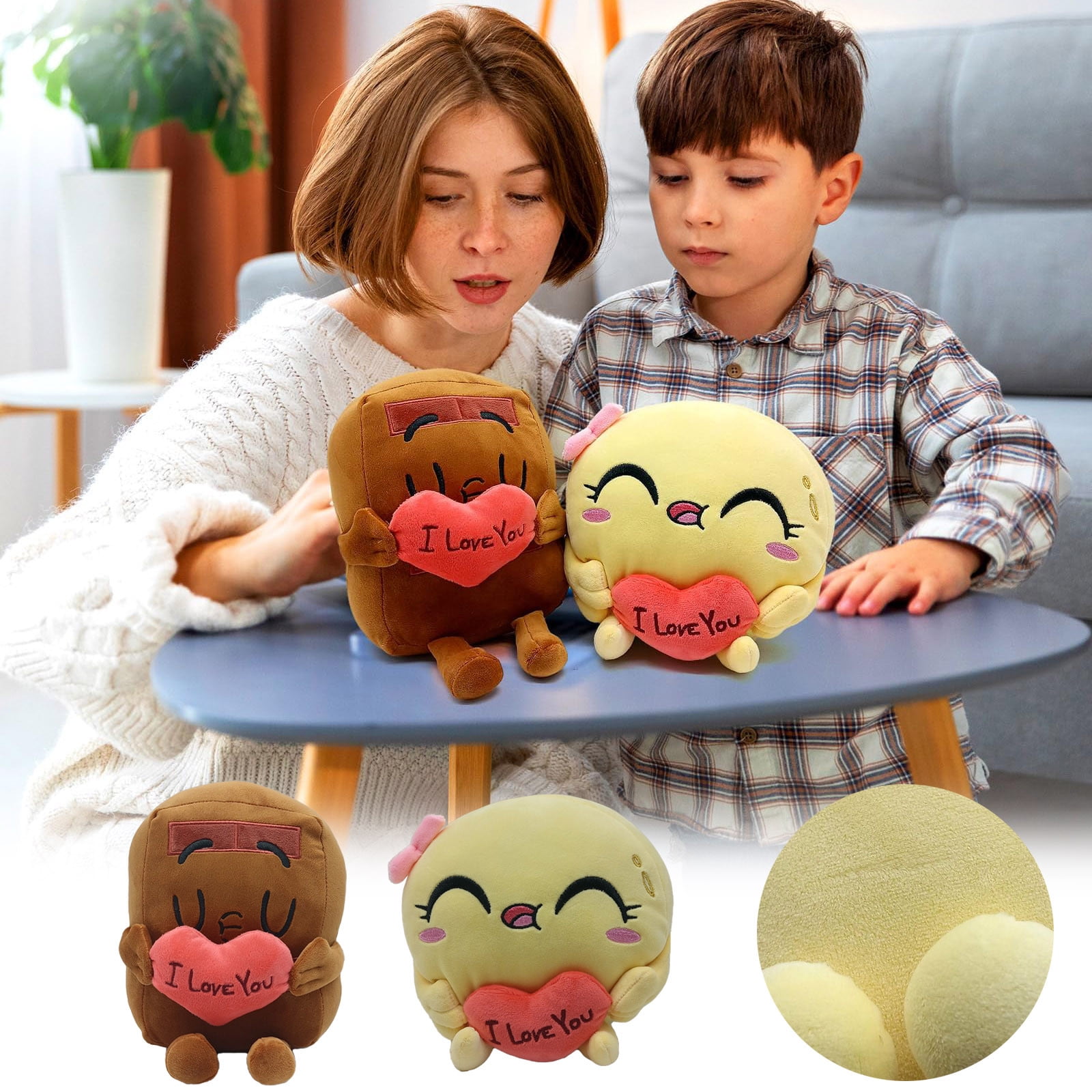 Chocolate And Pancake Plush Dolls, Choco and Pancake in Love Plush ...
