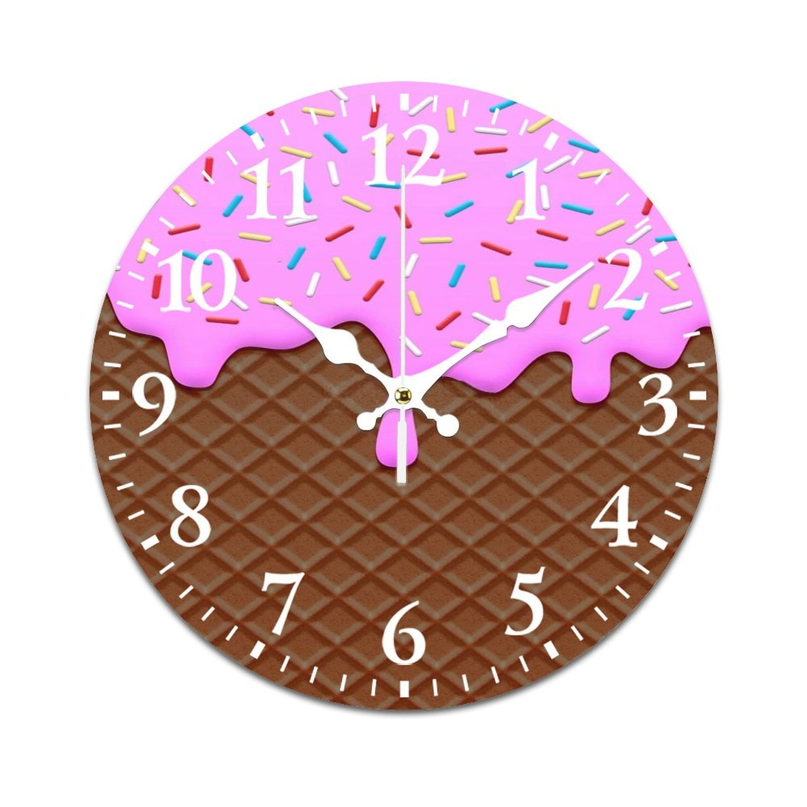 Chocolate And Strawberry Icecream Wall Clock Modern Design Clocks Wall ...