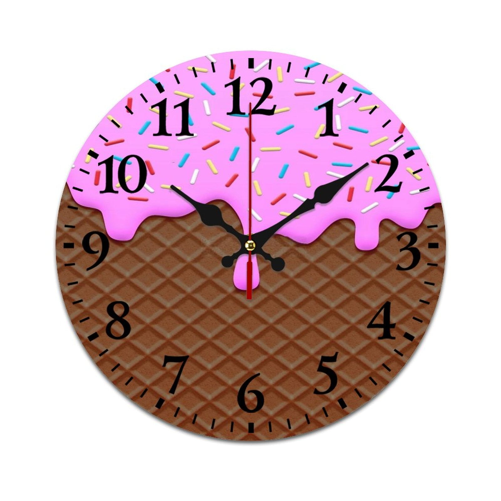 Chocolate And Strawberry Icecream Wall Clock Modern Design Clocks Wall ...