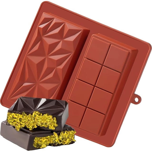 Chocolate Bar Mold Deep Dubai 1-inch Pistachio Chocolate Bar Silicone ...