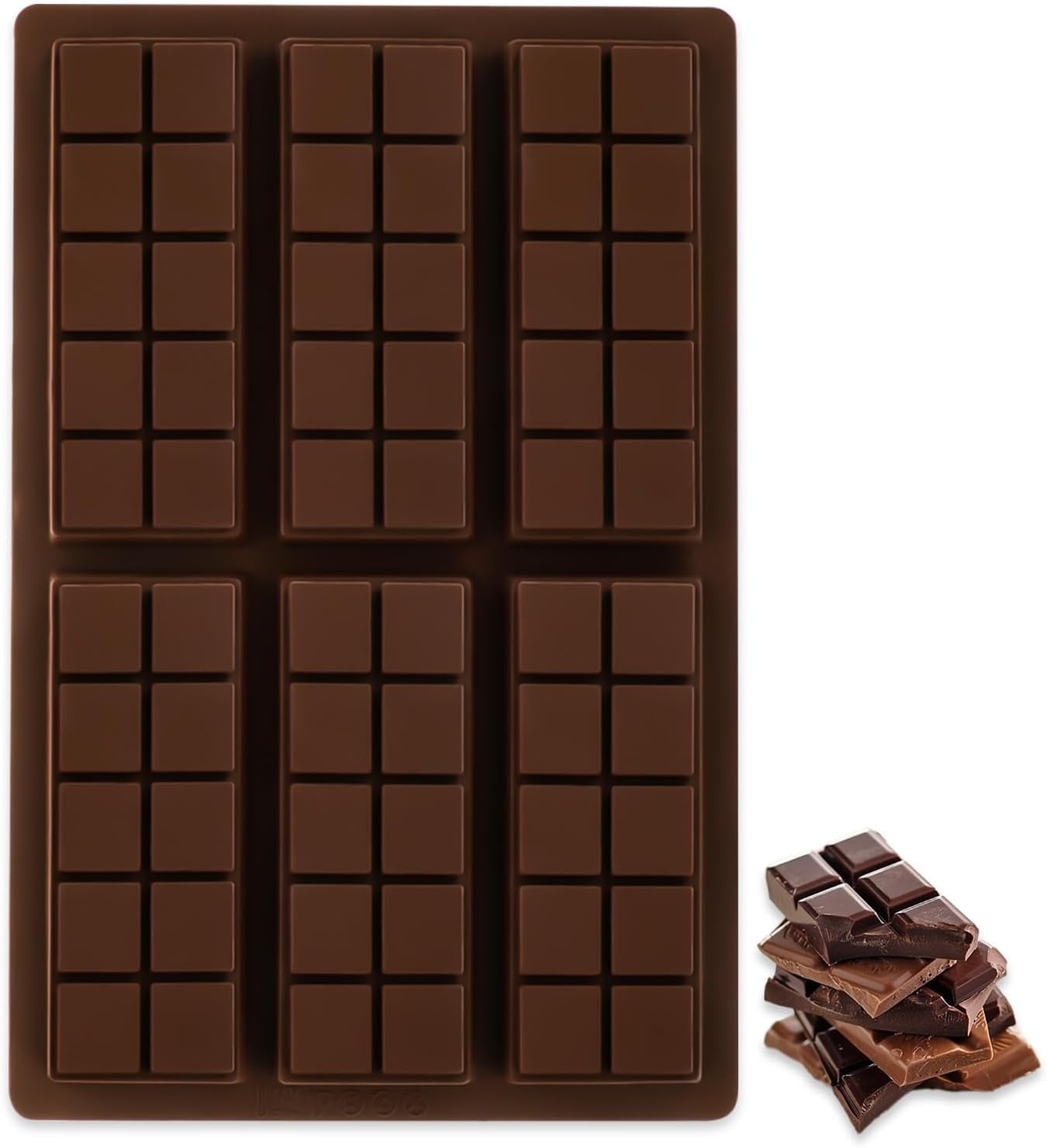 Chocolate Bar Mold Deep Silicone Thick Chocolate Bar Mold Deep Candy ...
