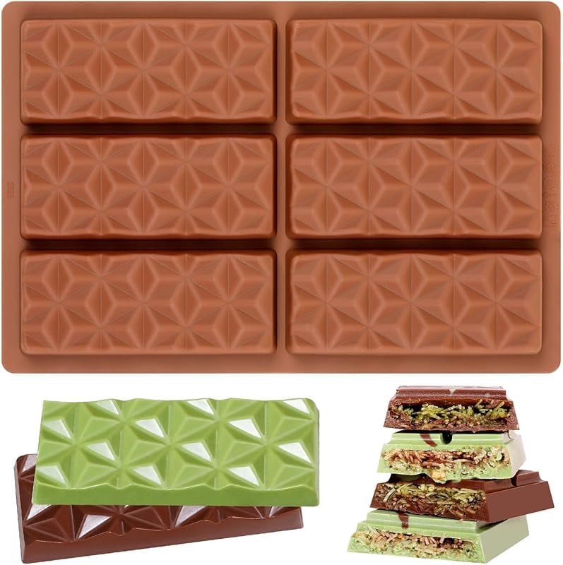Chocolate Bar Mold - Non-Stick Chocolate Molds, Food Grade Silicone ...