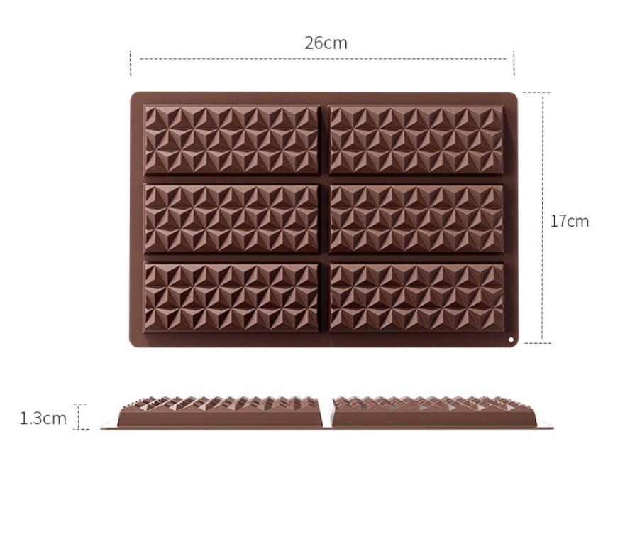 Chocolate Bar Mold - Non-Stick Chocolate Molds, Food Grade Silicone ...