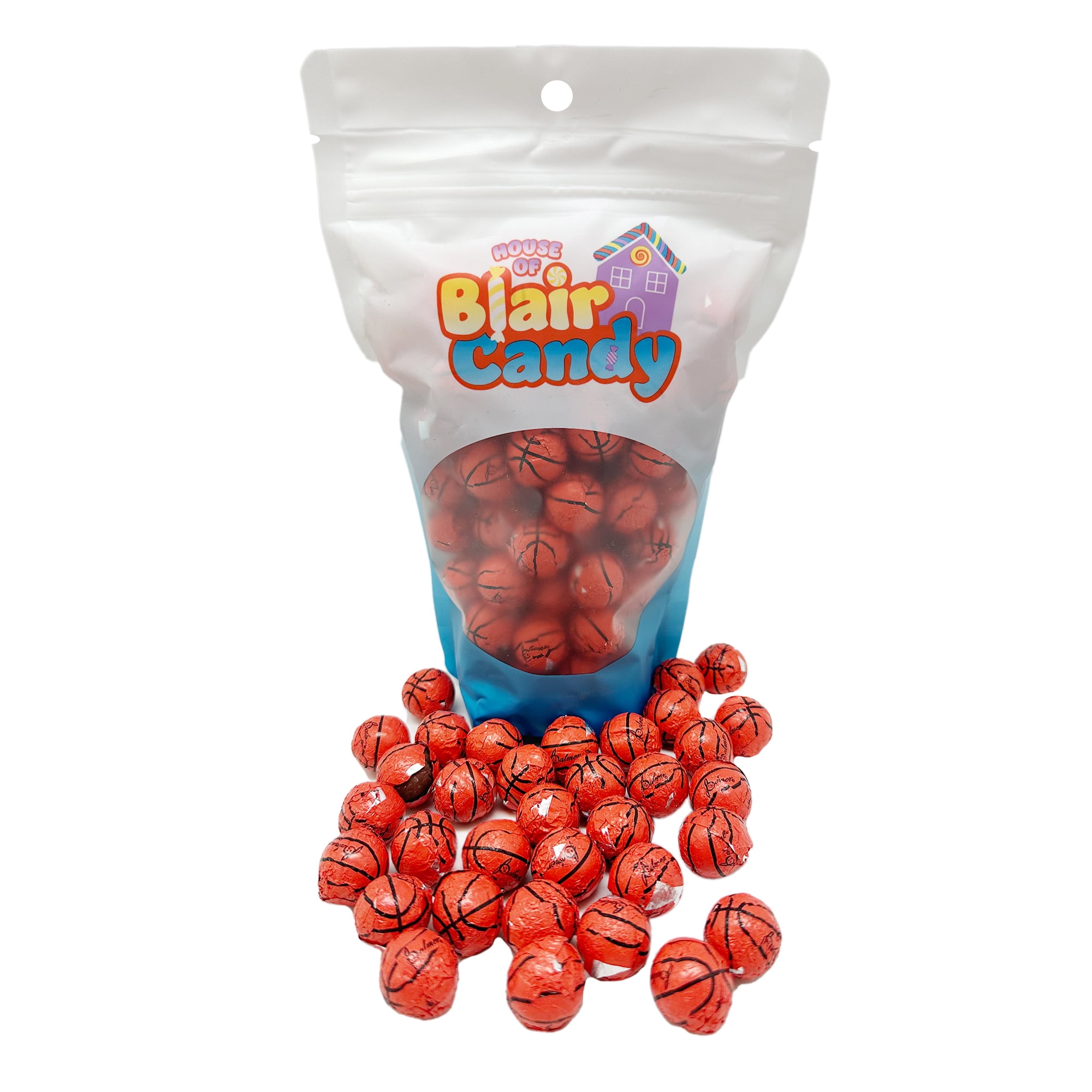 Chocolate Basketballs - 2 LB Resealable Stand Up Bulk Candy Bag (approx ...