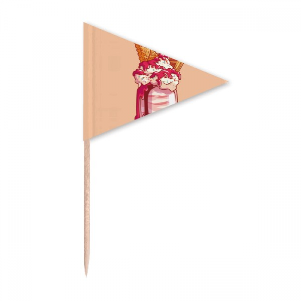 Chocolate Biscuits Ice Toothpick Triangle Cupcake Toppers Flag ...