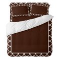 Chocolate Brown Bedding Duvet Cover Set Full Size 4 Pieces, Brown ...