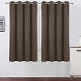 Chocolate Brown Blackout Curtains 52 x 63 Inch Length/Set of 2 Curtain ...