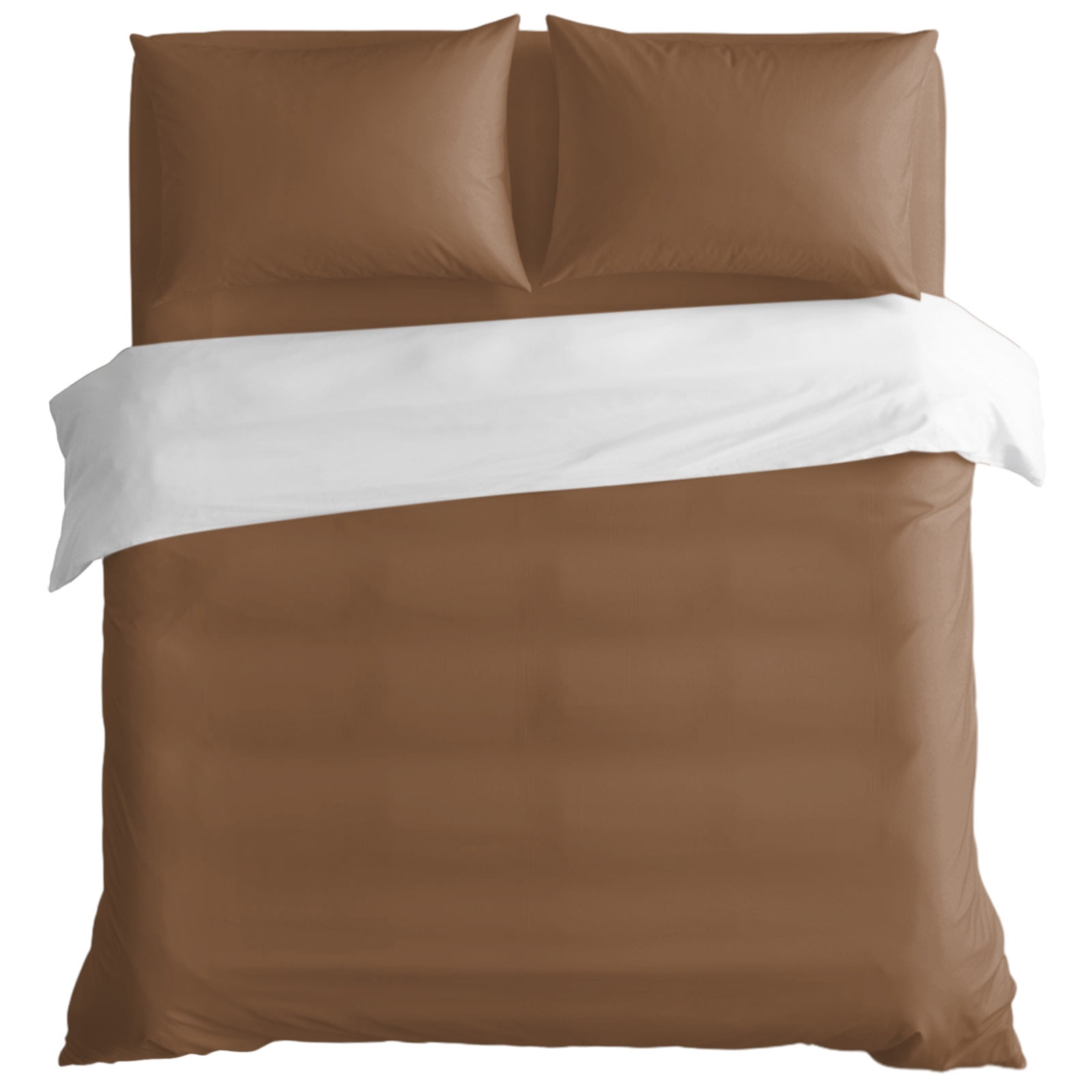 Chocolate Brown Duvet Cover Set Twin Size, Brown Solid Background ...