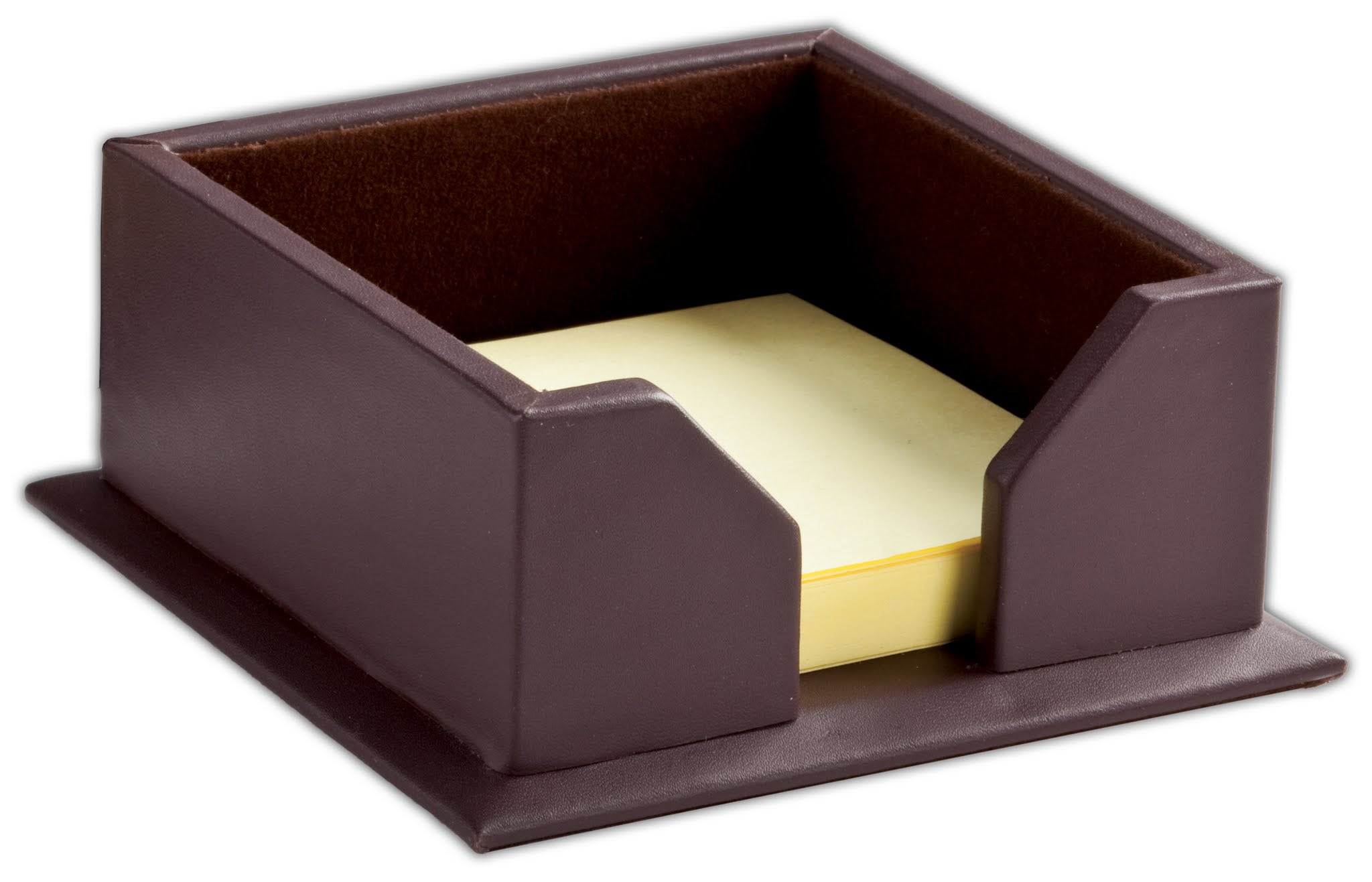 Chocolate Brown Leather 3 x 3 Sticky Note Holder - Walmart.com