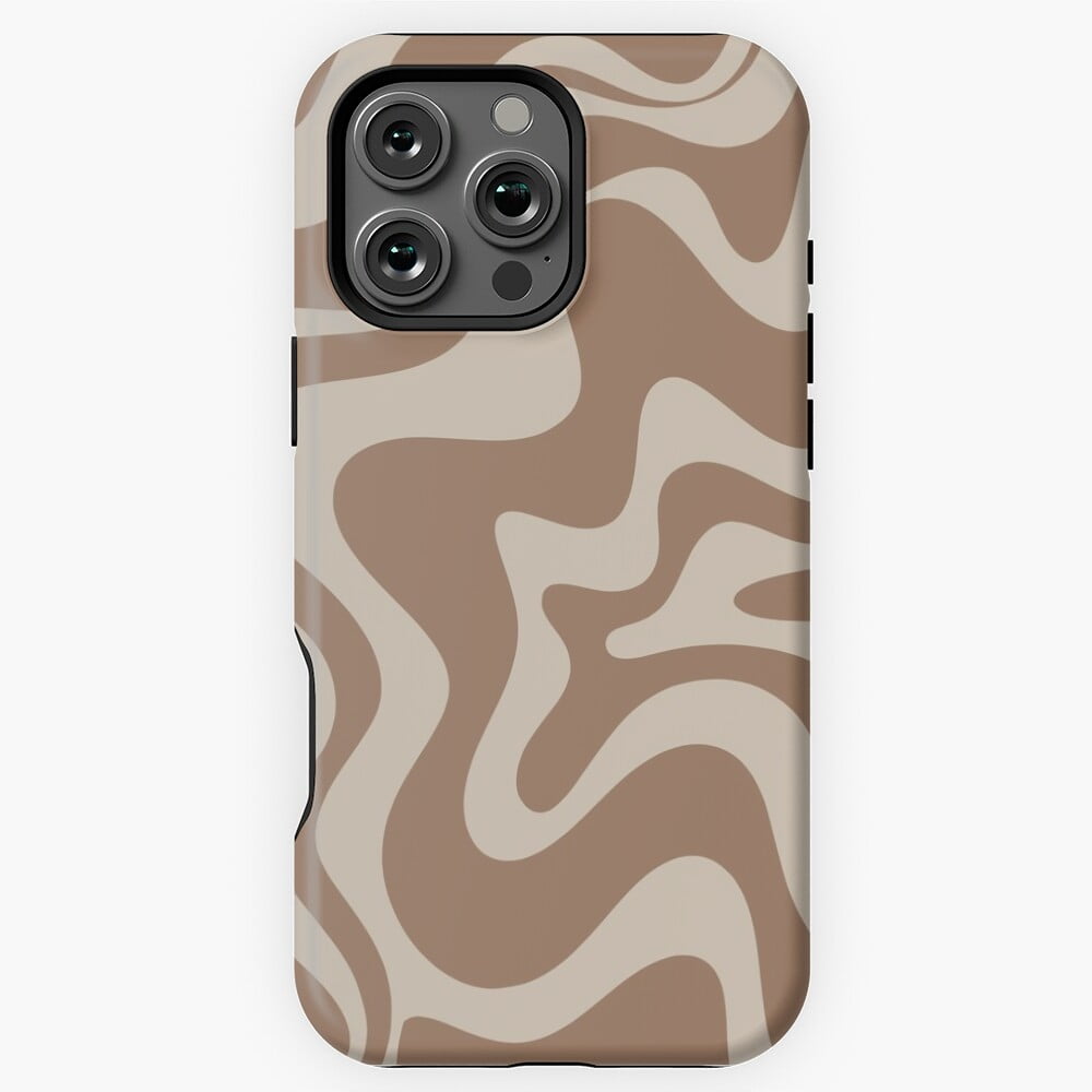Chocolate Brown Liquid Swirl Phone Case for iPhone 16 15 14 13 12 11 ...