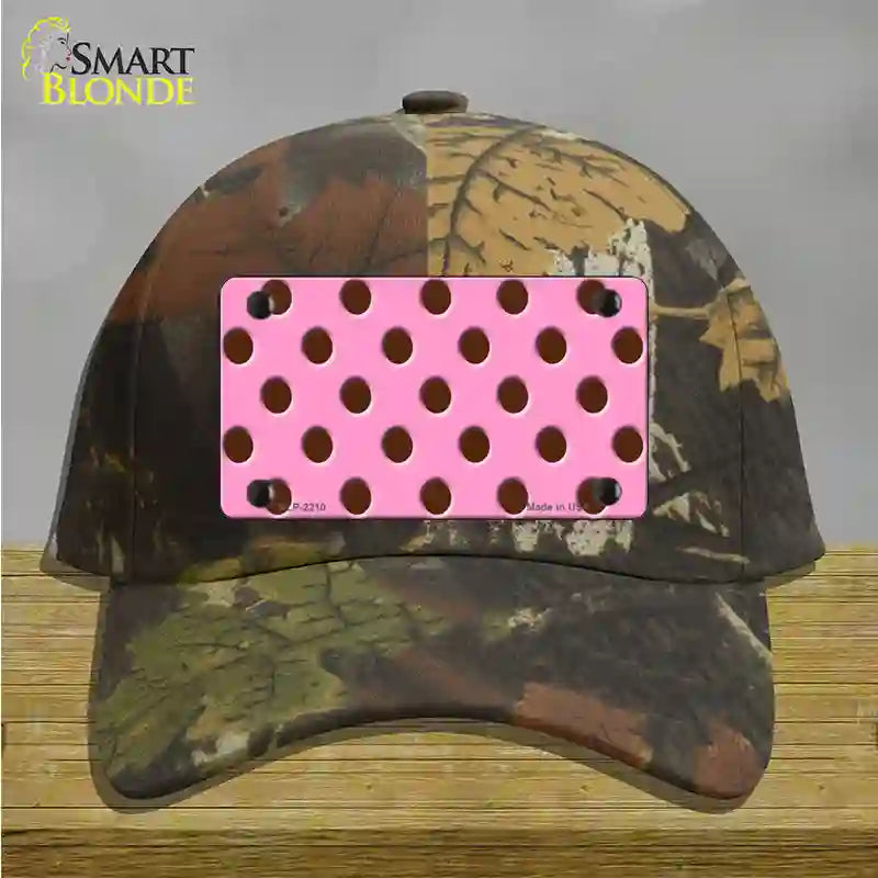 Chocolate Brown Polka Dots Pink Novelty License Plate Hat Cotton ...