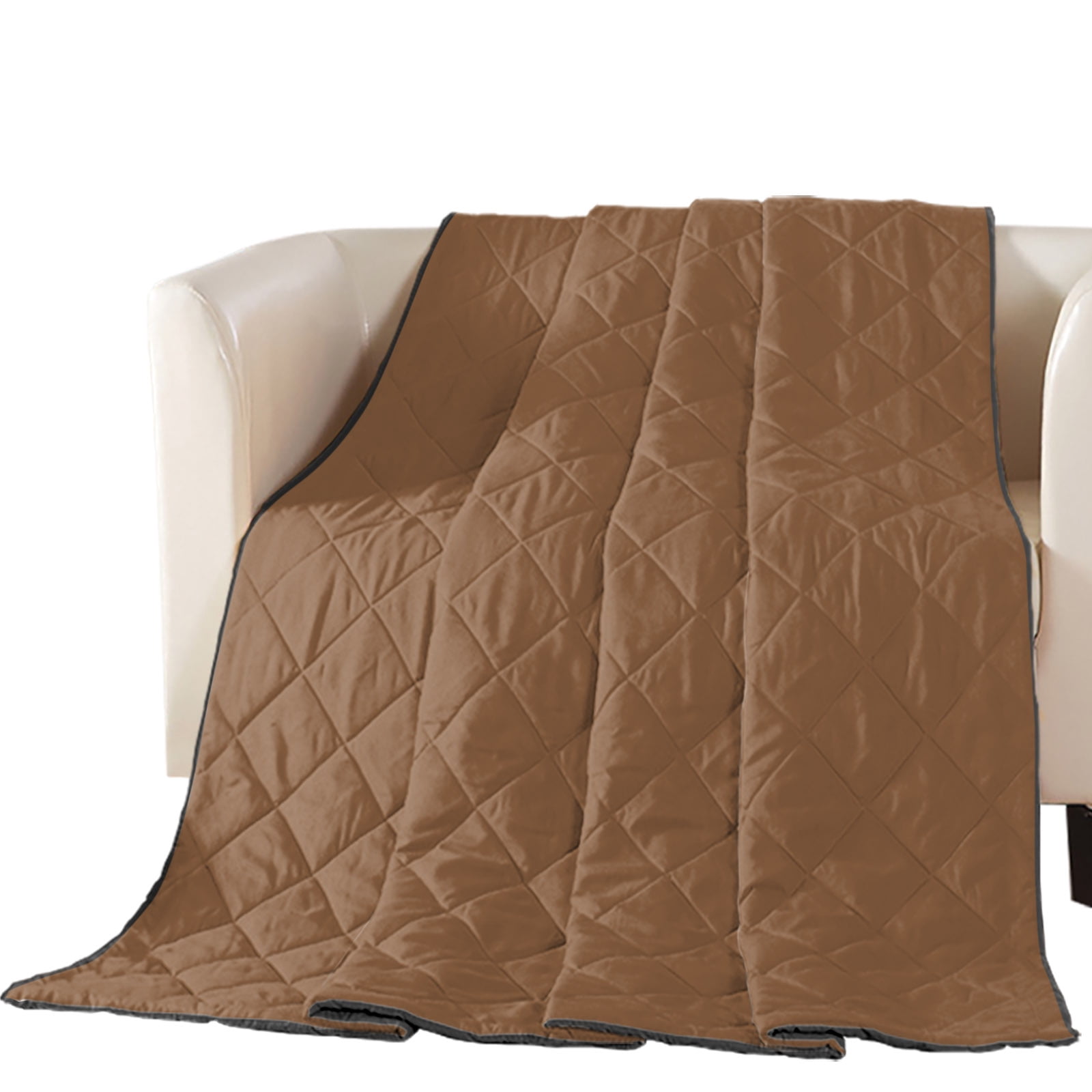 Chocolate Brown Quilted Comforters Cooling Blanket Full Size, Brown ...