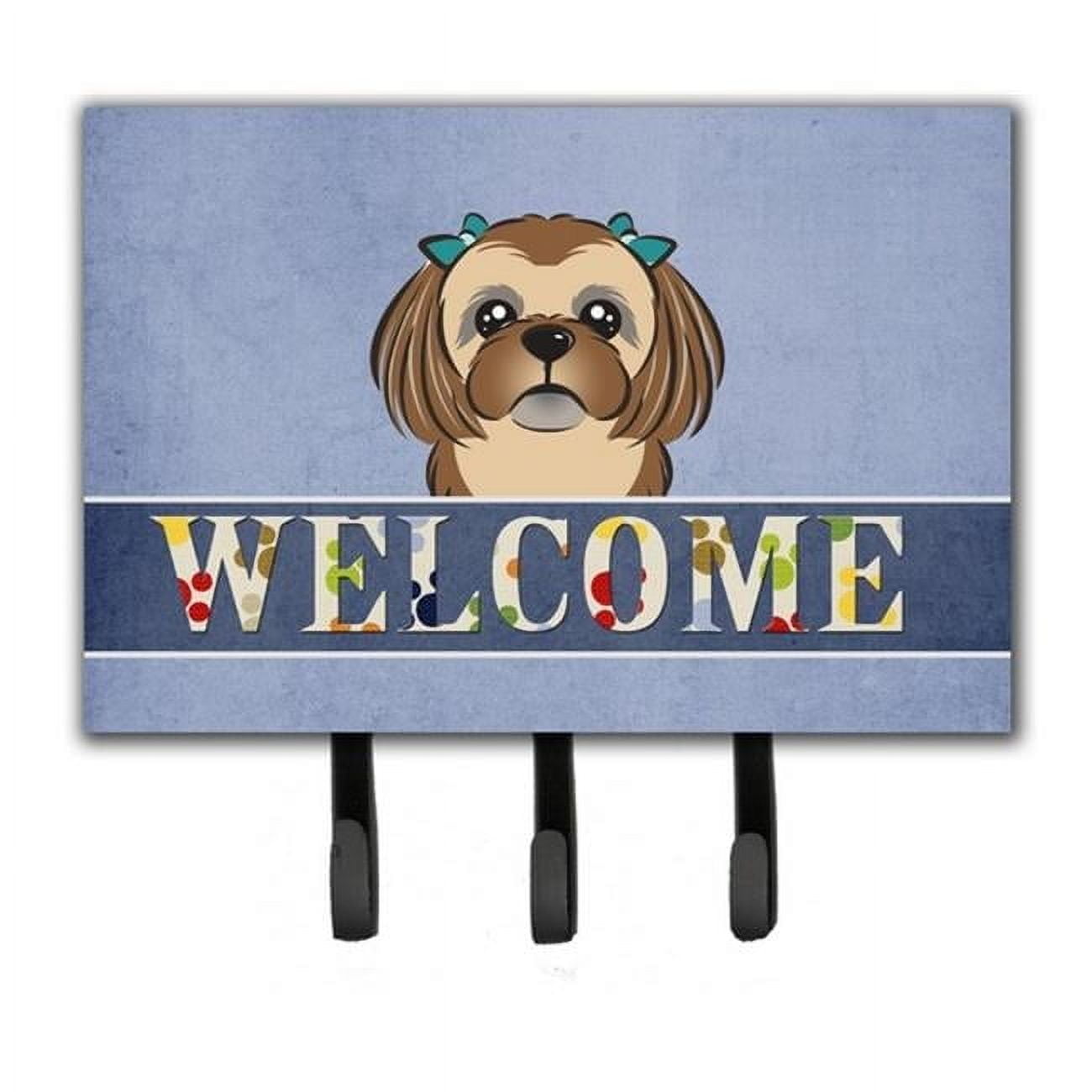 Chocolate Brown Shih Tzu Welcome Leash & Key Holder - Walmart.com