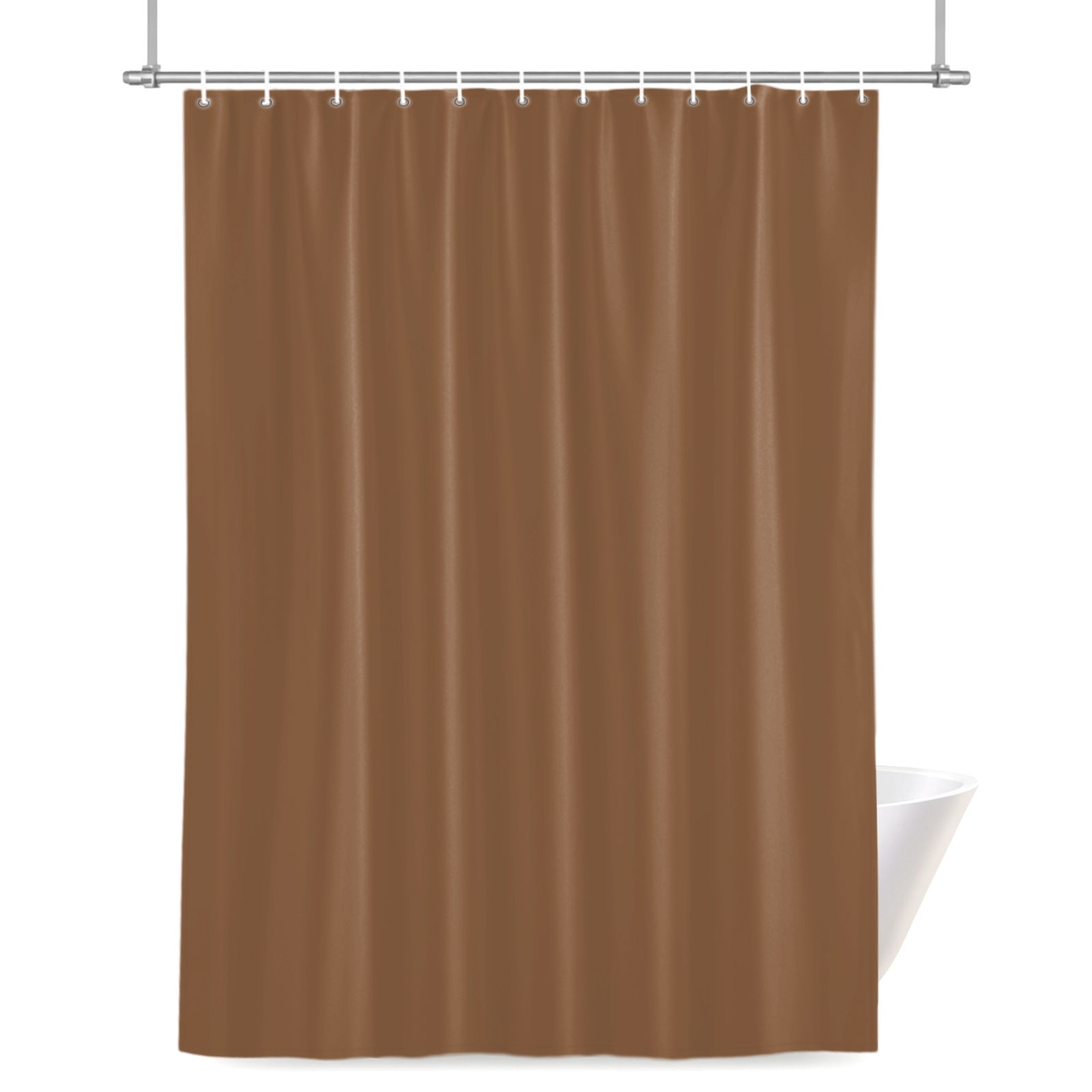 Chocolate Brown Shower Curtains for Bathroom, Brown Solid Background ...