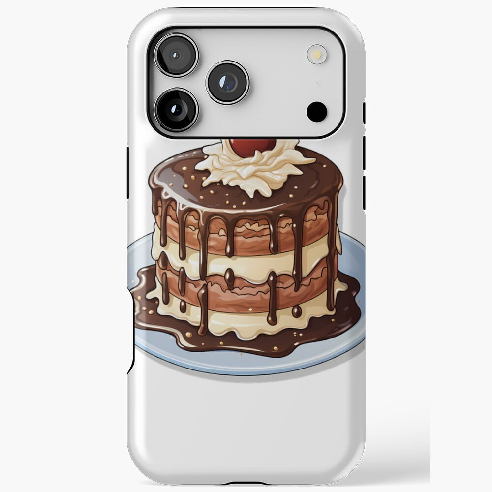 Chocolate Cake Delight Elegant Dessert Art iPhone Case 17 11 12 13 14 ...