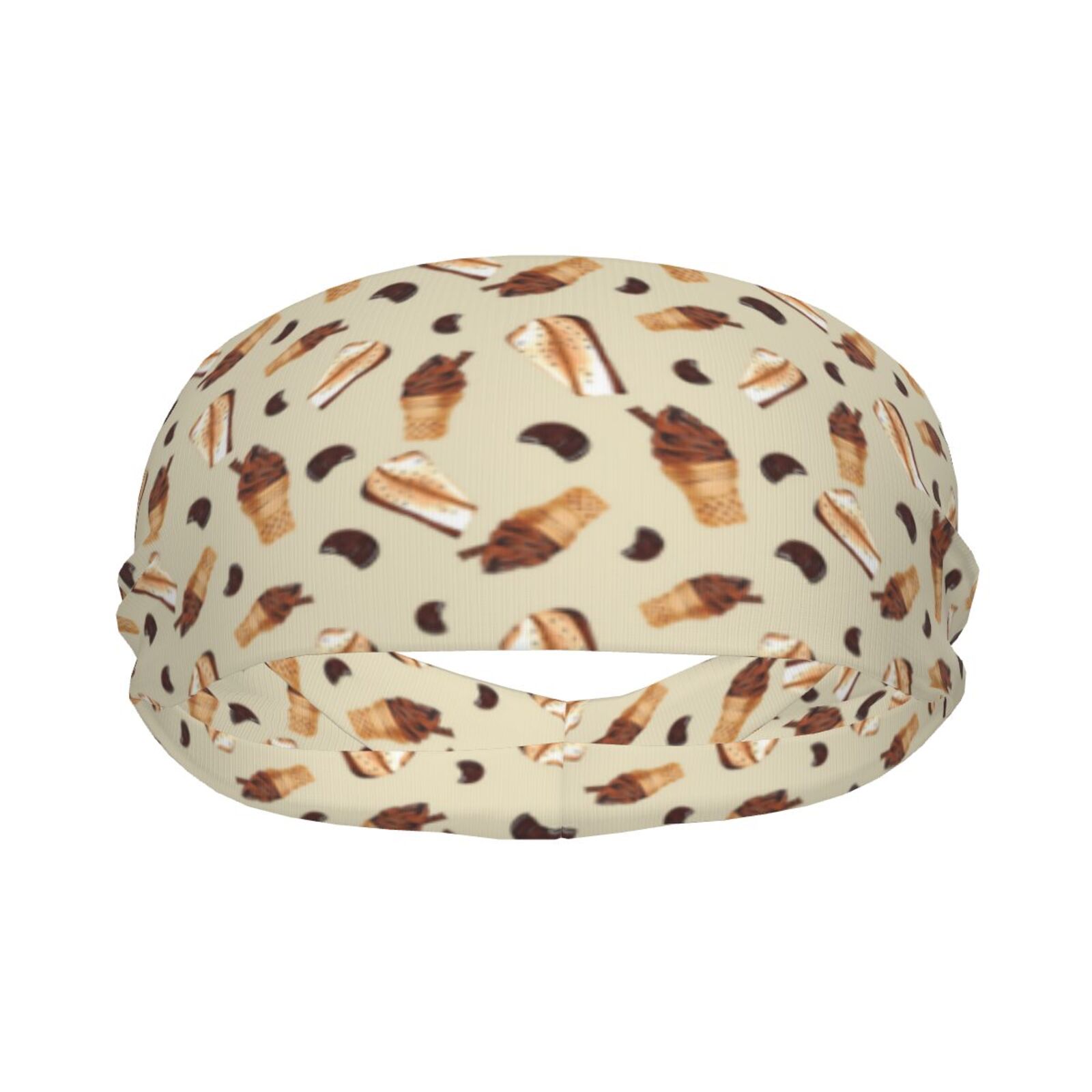 Chocolate Cake Ice Cream Print Sweat Bands Headbands for Women Men ...
