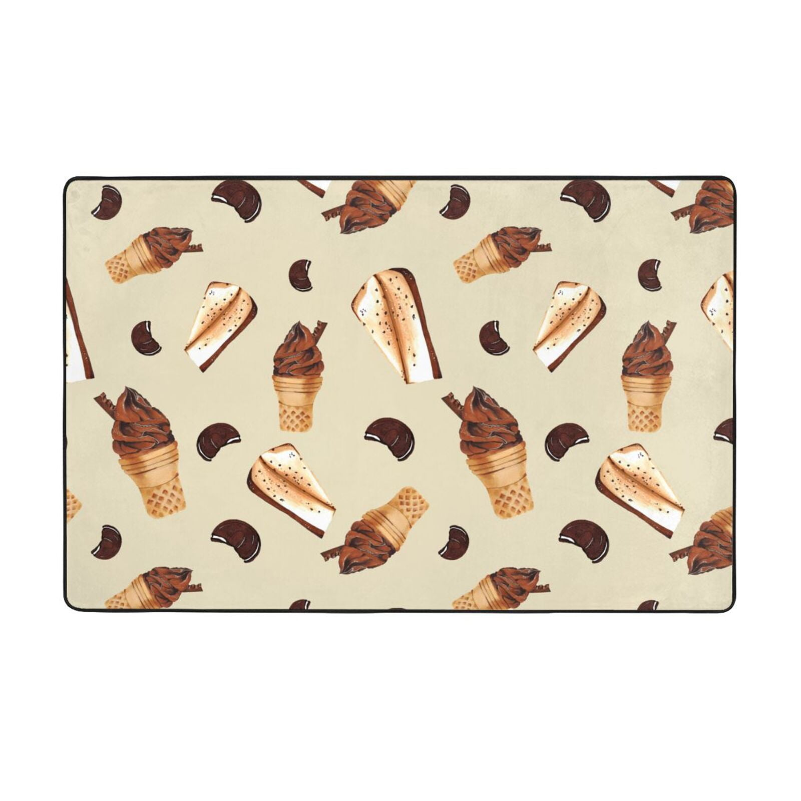 Chocolate Cake Ice Cream Print Universal Door Mat Indoor Entrance, 60× ...