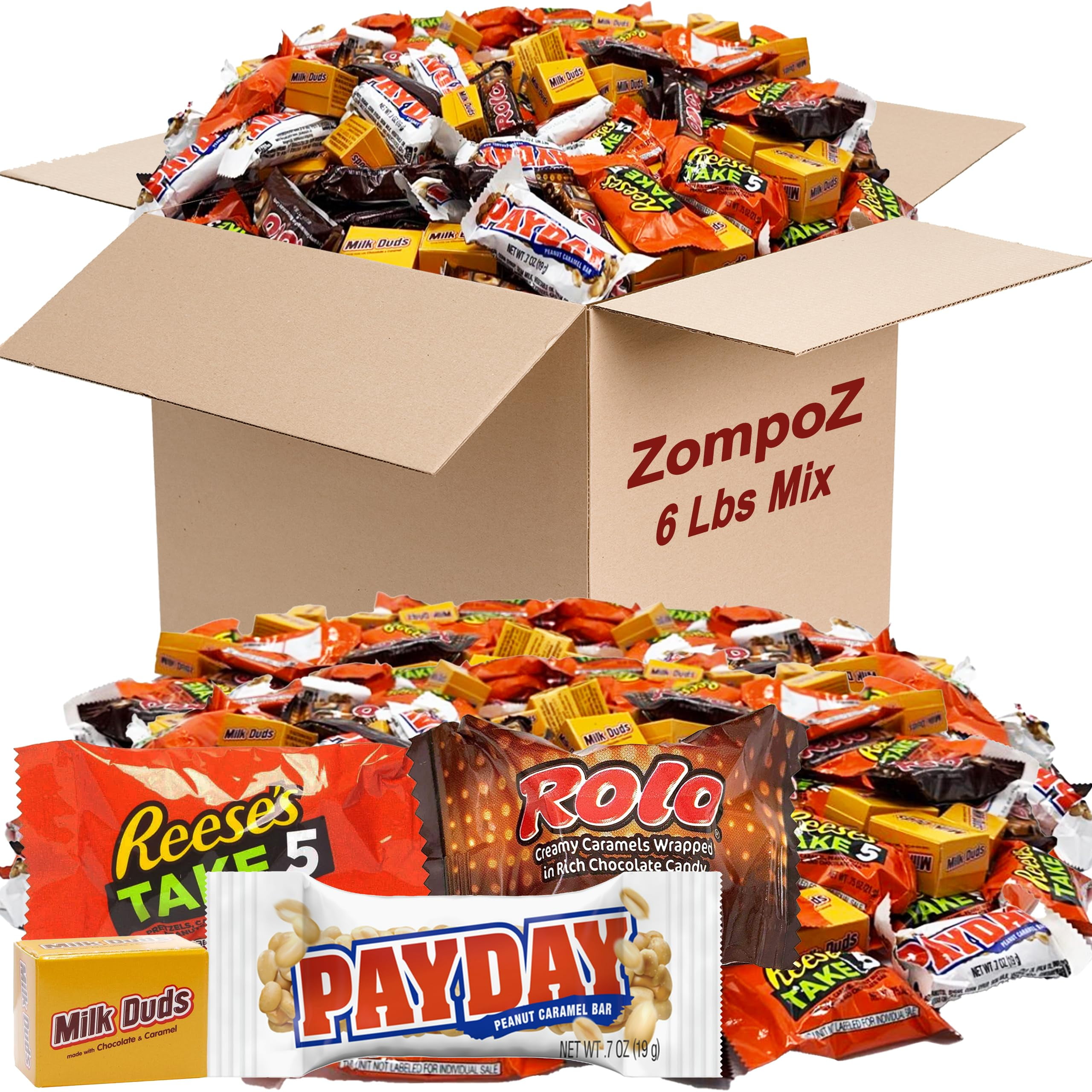 Chocolate Candy Bulk Mix, SBF3 6 Lbs Assorted Individually Wrapped ...