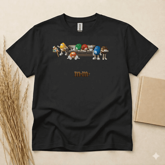 Chocolate Candy Characters Colorful Assorted Funny Face Graphic Shirt ...