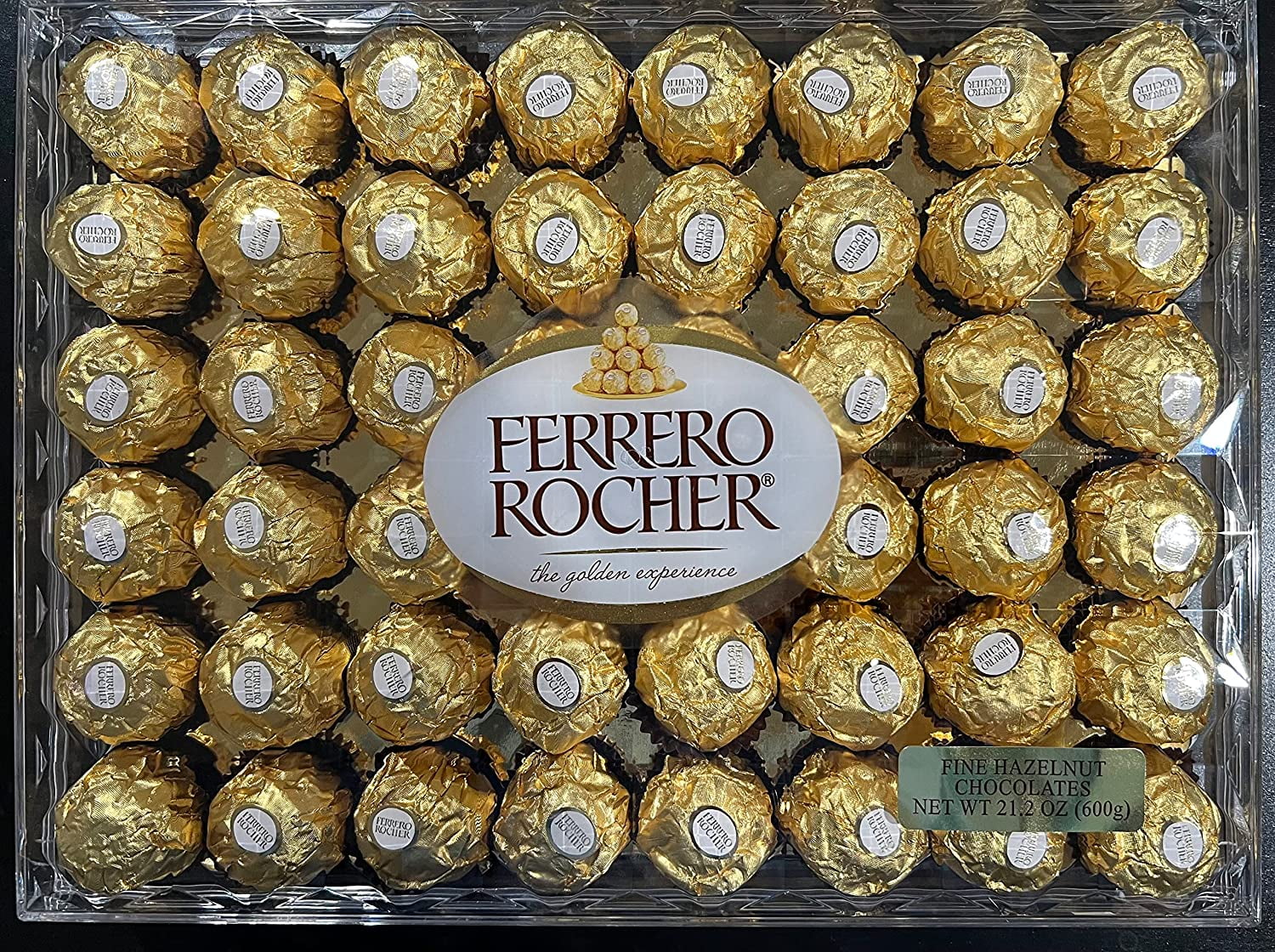 Chocolate Candy Gold Wrap Ferrero Rocher, 48 Count, Christmas Wrap ...