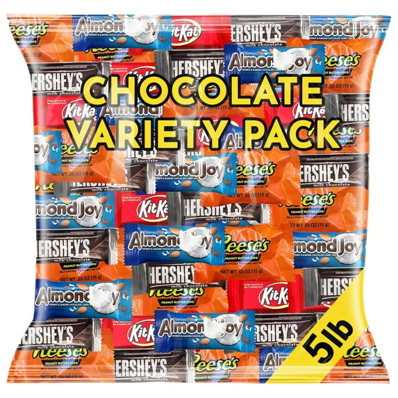Chocolate Candy Variety Pack – 5 LB Snack Size Mix – Mini Bars, Peanut ...