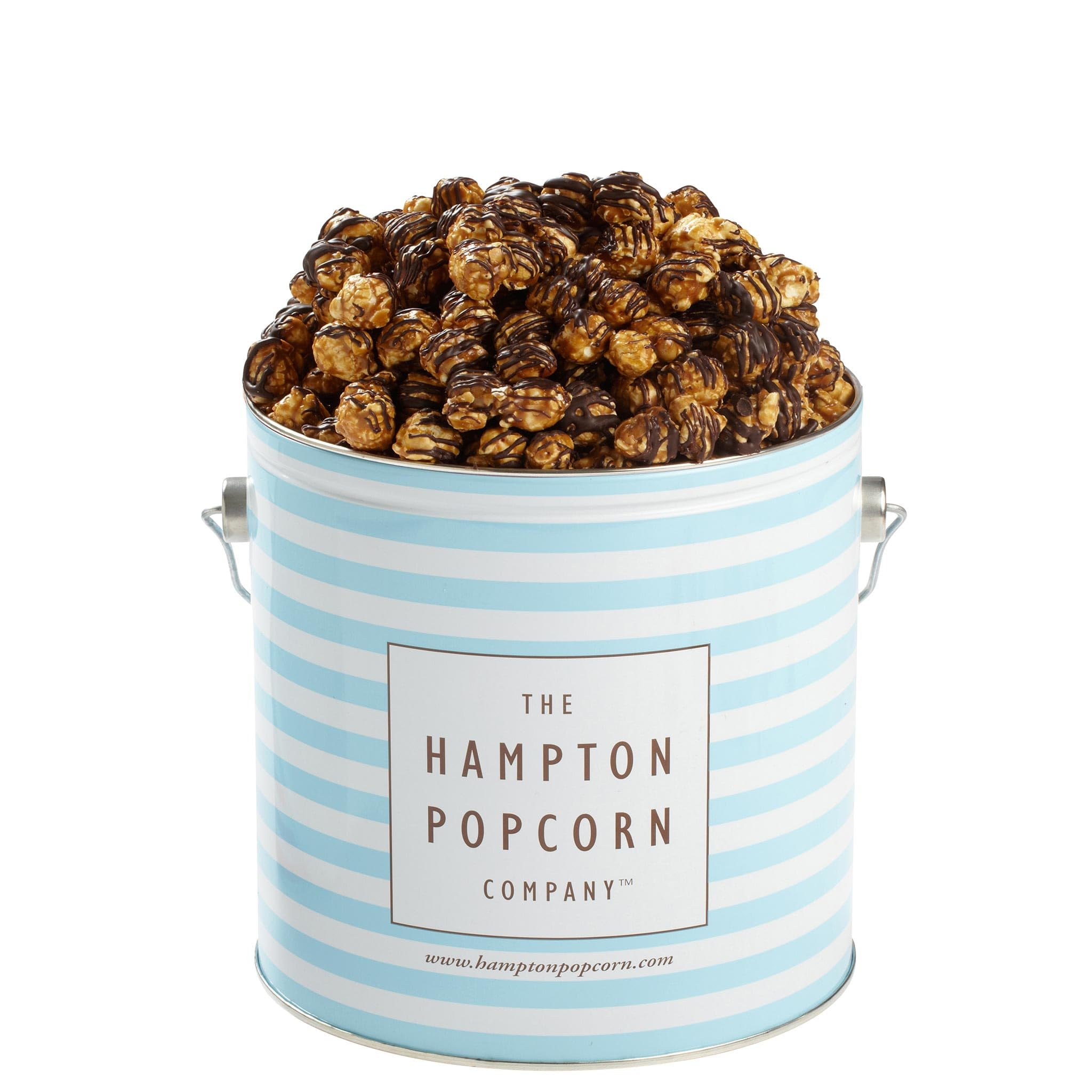 Chocolate Caramel Sea Salt Crunch Popcorn Tin, 1 Gallon Reusable Tin ...