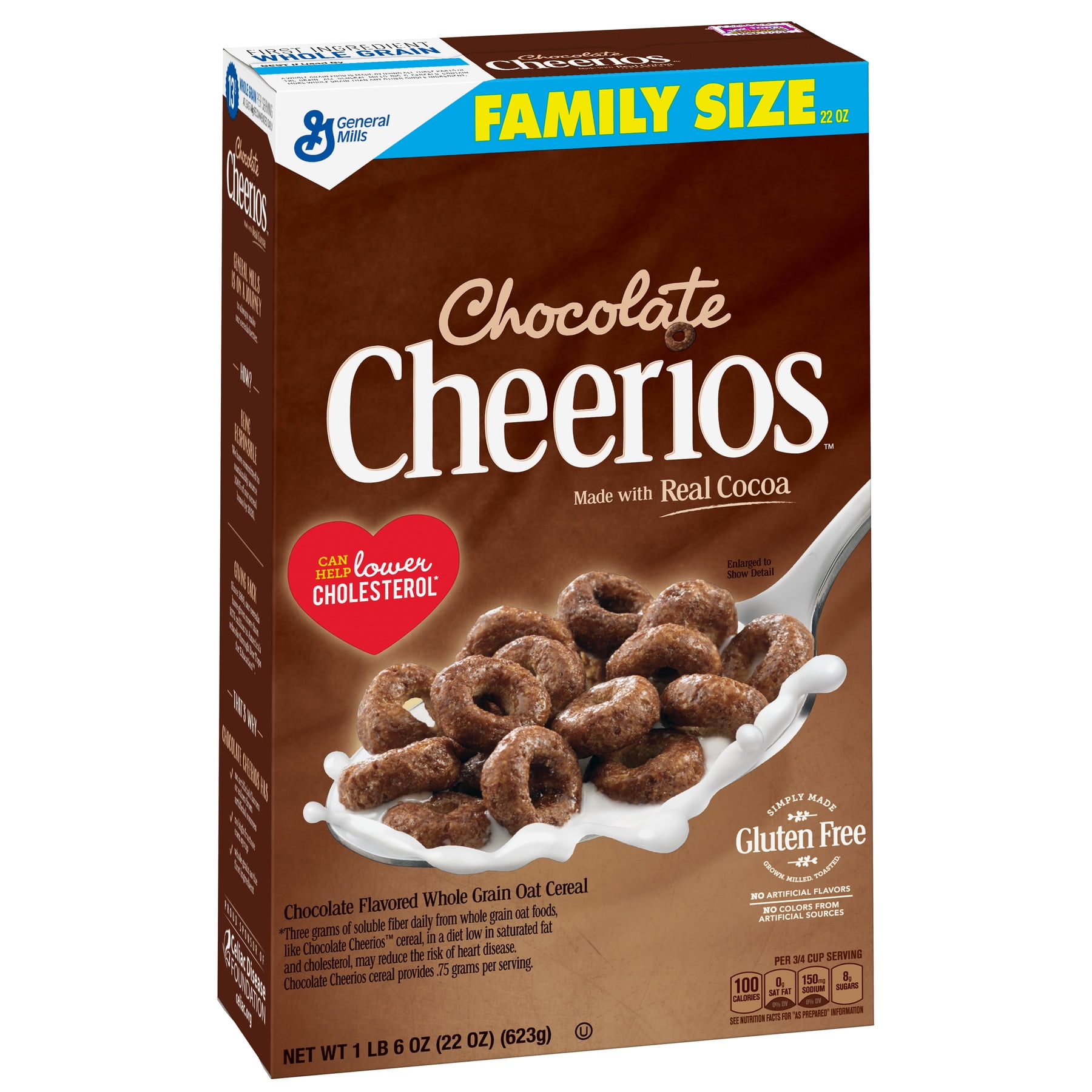 Chocolate Cheerios Gluten Free Breakfast Cereal, 22 oz - Walmart.com