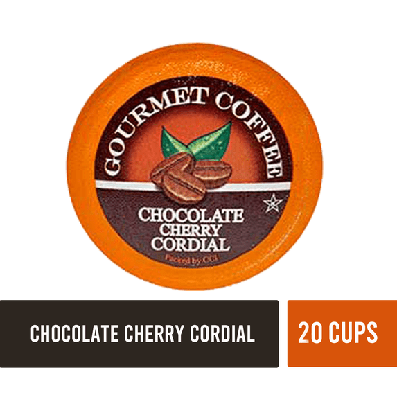 Keurig Compatible Chocolate Cherry Cordial Coffee, 20 Single Serve K ...
