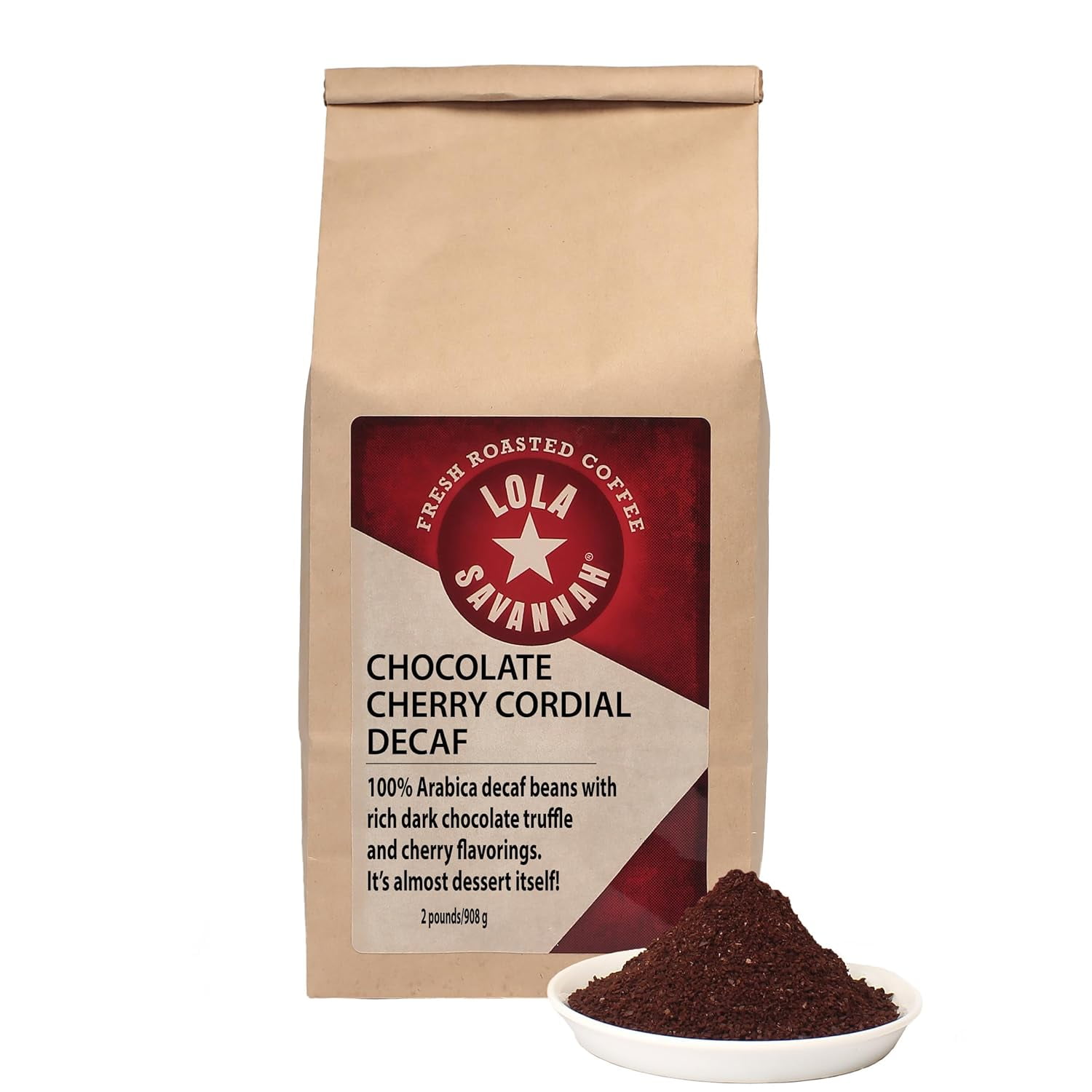 Chocolate Cherry Cordial Ground Decaf Coffee, 2lb, 1 Pack - Walmart.com