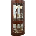 Chocolate Cherry Curved Corner Curio - Walmart.com