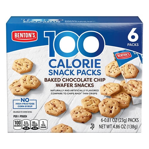 Benton's Chocolate Chip 100 Calorie Snack Packs, 6 count 4.86 oz - Pack ...