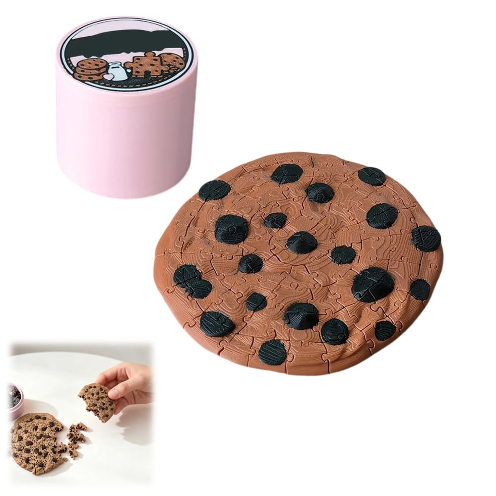 Chocolate Chip Cookie Jigsaw Puzzle 3D Printed 72 Pieces Food-Shaped ...