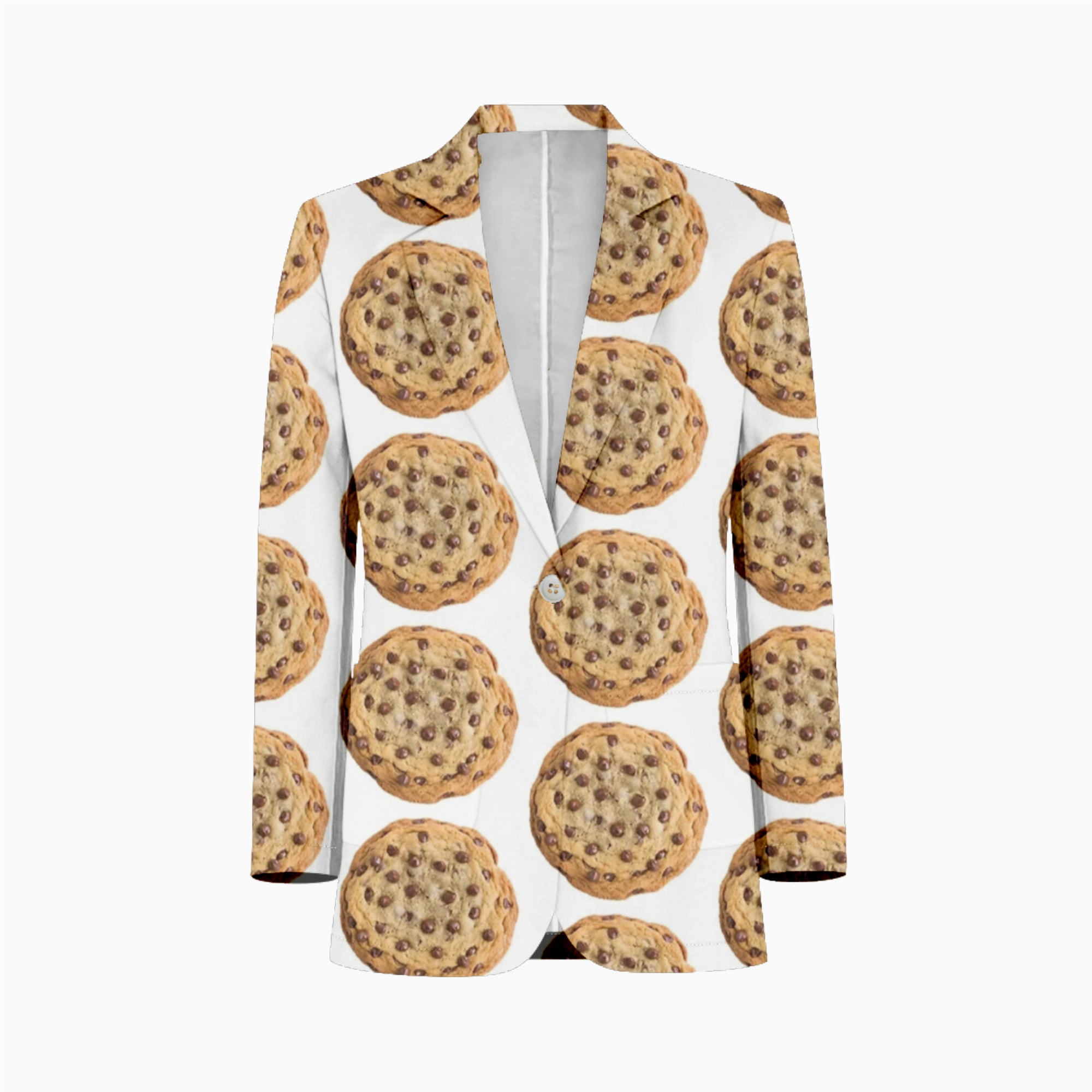 Chocolate Chip Cookie Men's Suit Blazer Casual Party Wear Slim Fit Suit ...