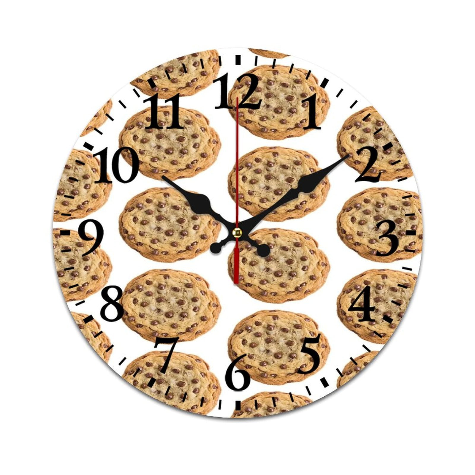 Chocolate Chip Cookie Wall Clock Modern Design Clocks Wall Hanging Home ...