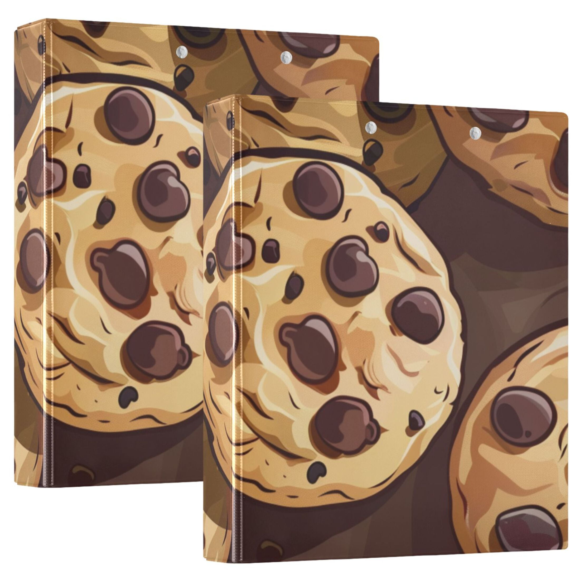 Chocolate Chip Cookies 3 Ring Binders 1.5 inch Hardcover File Folders ...