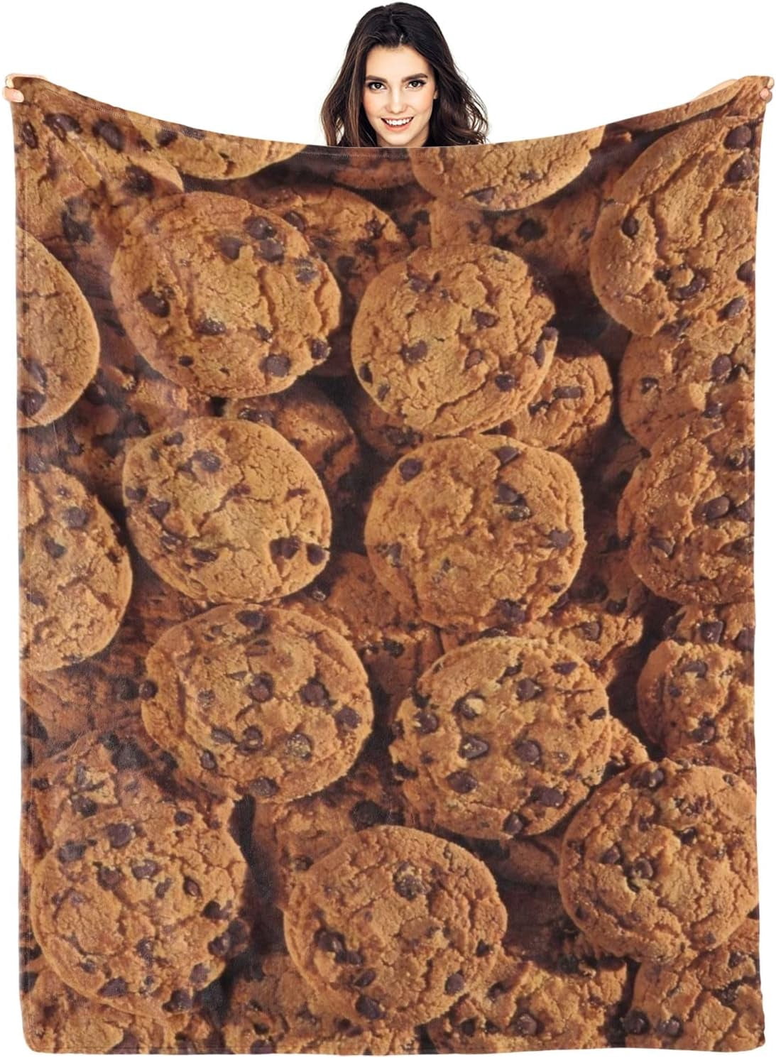 Chocolate Chip Cookies 3D Funny Realistic Food UltraSoft Throw Blanket ...