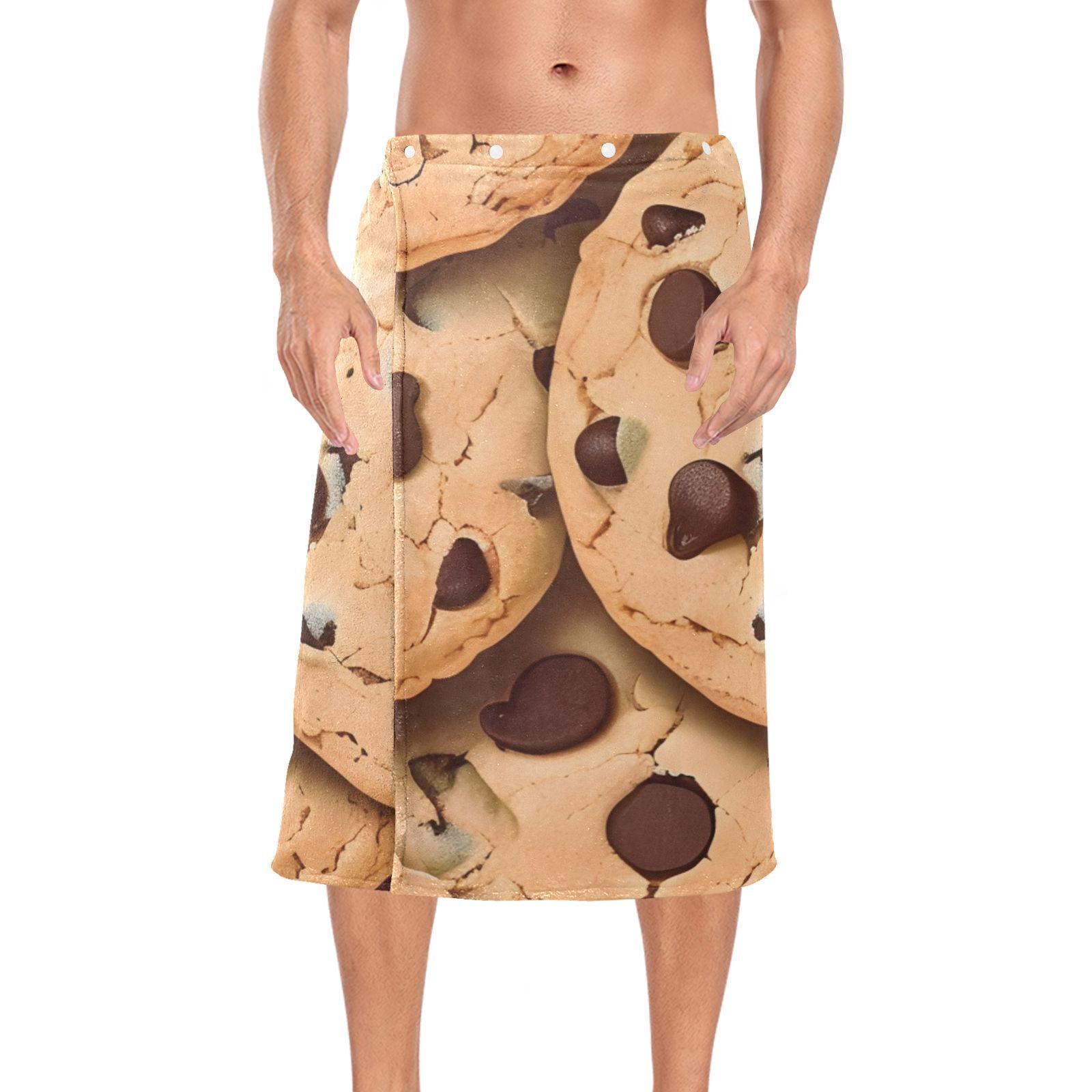 Chocolate Chip Cookies Bath Towel Wrap for Man Adjustable Shower Wrap ...