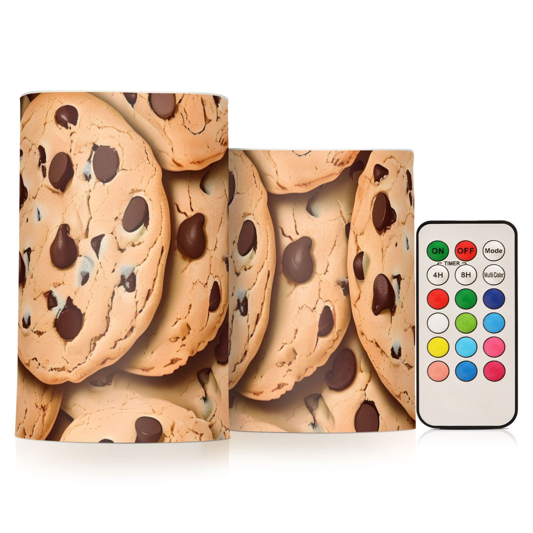 Chocolate Chip Cookies Flameless Candles with Remote Timer LED Battery ...