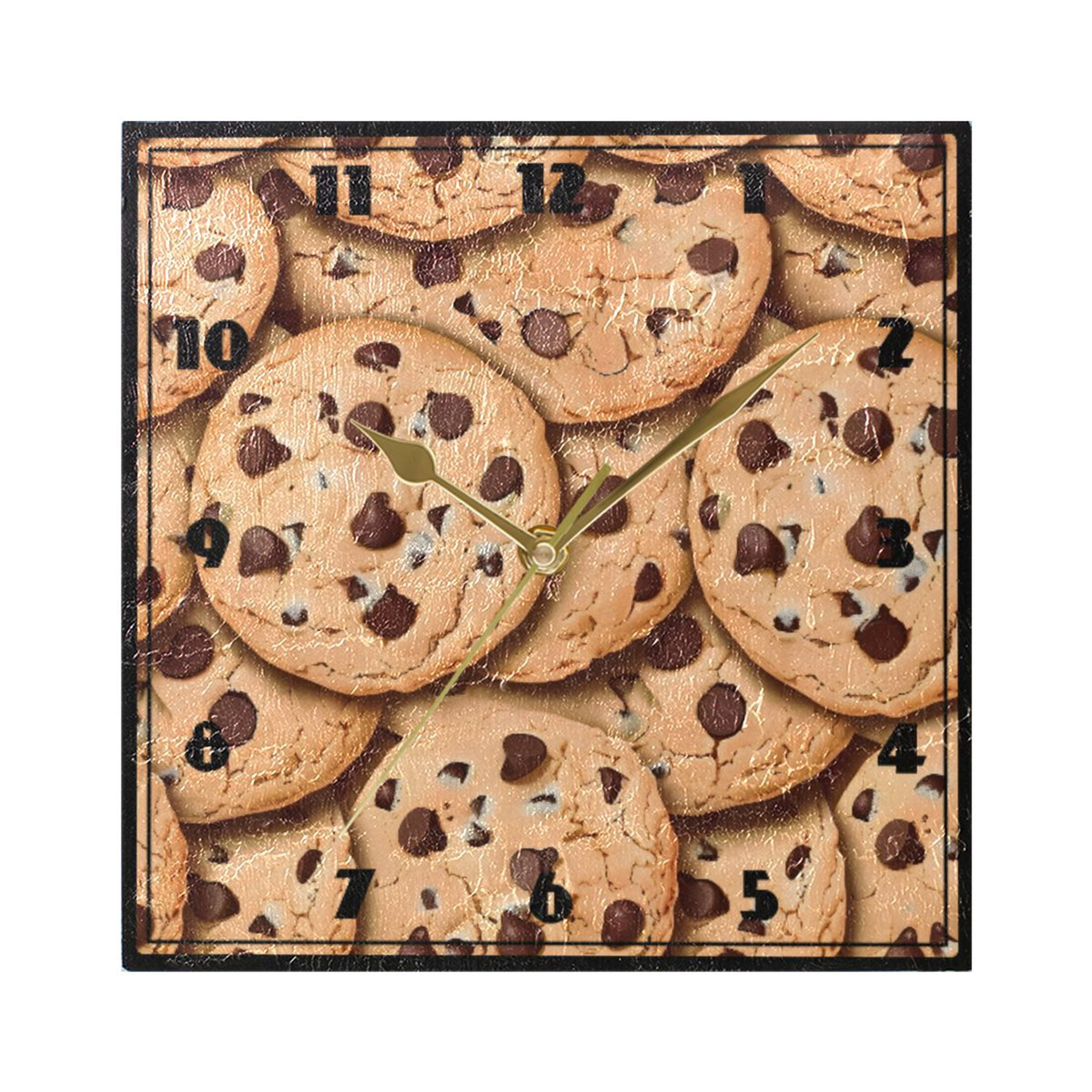 Chocolate Chip Cookies Wall Clock 7.78" Non-Ticking Silent Battery ...