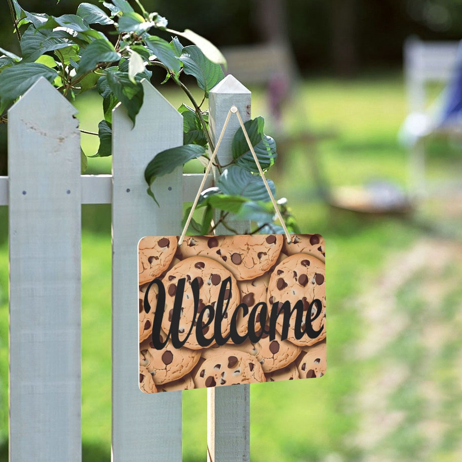 Chocolate Chip Cookies Welcome Sign for Front Door Porch Wreath Door ...