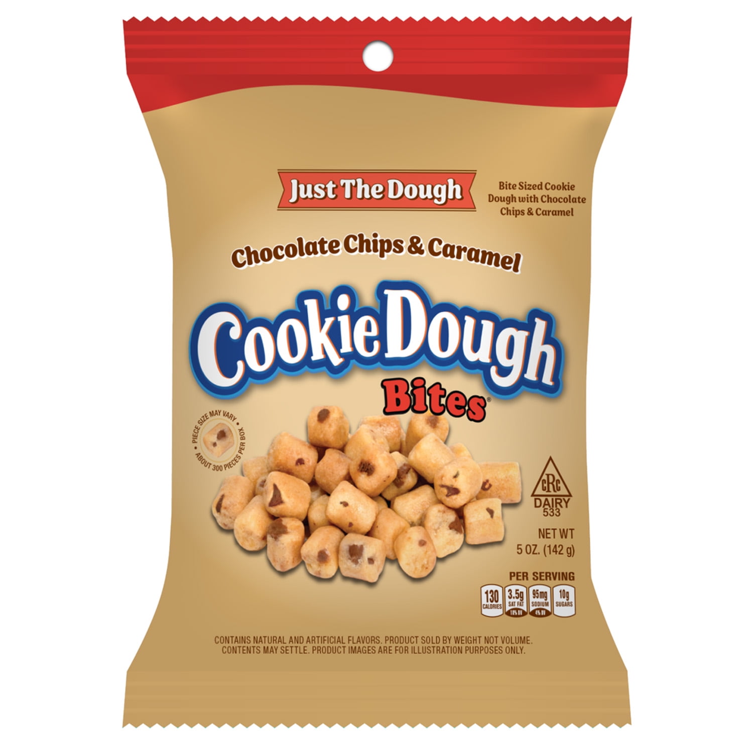 Chocolate Chip and Caramel Cookie Dough Bites 5oz Bag - Walmart.com