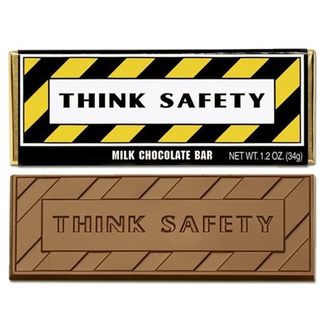Chocolate Chocolate Think Safety Belgian Candy Bars, Black and Yellow ...