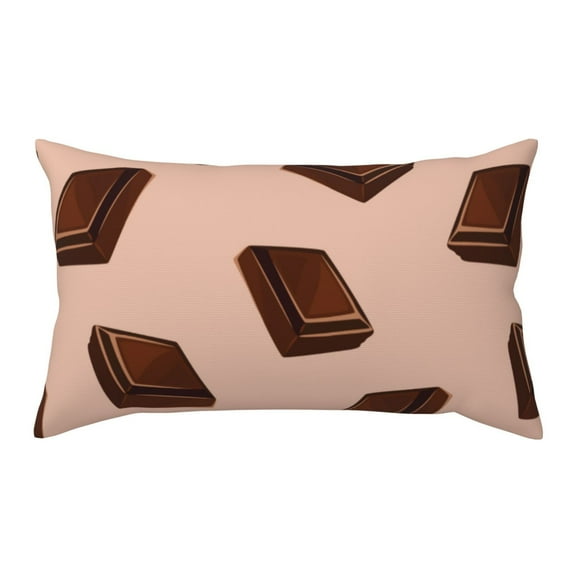 Chocolate Chunk Brown Print Pillow Cases Standard Size, Soft Pillow ...